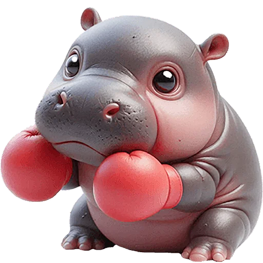 Стикеры телеграм «Бегемотики» (Hippo4_0734_Nyasticks)