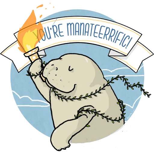 Стикеры телеграм «Lamentino the manatee» (lamentinothemanatee)