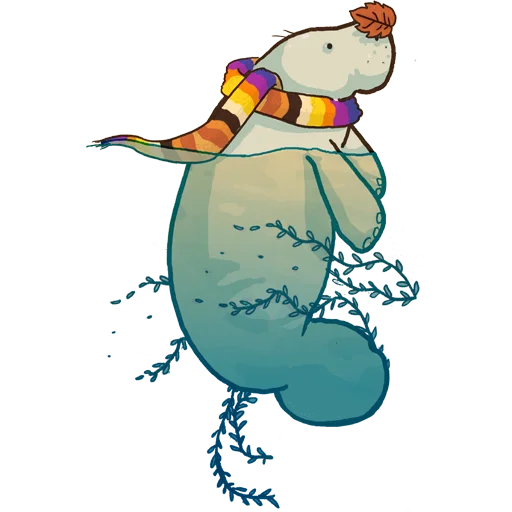 Стикеры телеграм «Lamentino the manatee» (lamentinothemanatee)