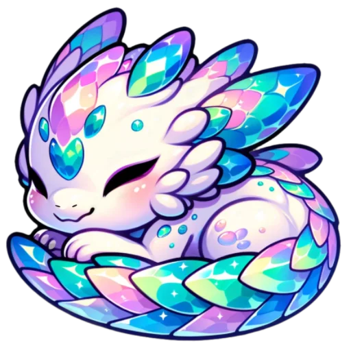 Стикеры телеграм «Дракоша Твинкл» (twinkle_dragon)